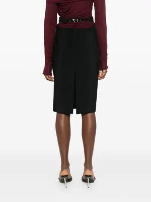 MUGLER Buckled Tailored Skirt
