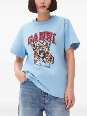GANNI Graphic-print T-shirt