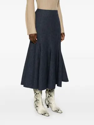 Gabriela Hearst Amy Fluted Skirt - Blue