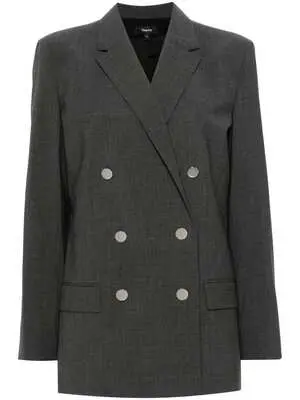 Theory Double-breasted Blazer - Grey