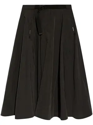 Moncler Belted A-line Skirt - Black