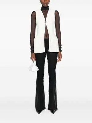 MUGLER Corseted Pierced Vest - White