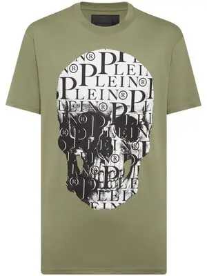 Philipp Plein Print Skull T-shirt - Green