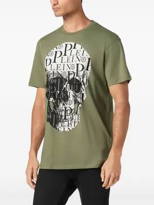 Philipp Plein Print Skull T-shirt - Green