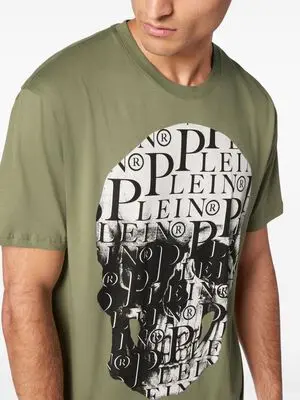 Philipp Plein Print Skull T-shirt - Green