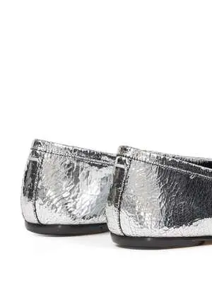 MAISON MARGIELA Tone Calf Leather Tabi Ballet Flats - Silver