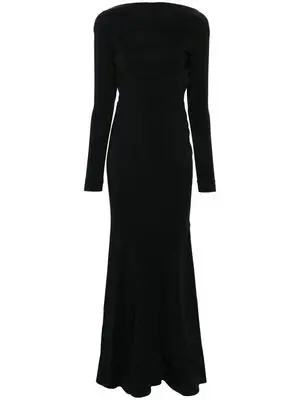 MUGLER Backless Crepe Gown