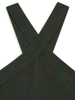 ANINE BING Brea Knitted Halter Top - Green