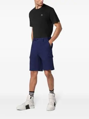 Philipp Plein Logo-plaque Cargo Shorts - Blue