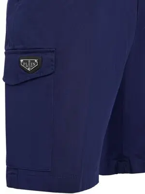 Philipp Plein Logo-plaque Cargo Shorts - Blue
