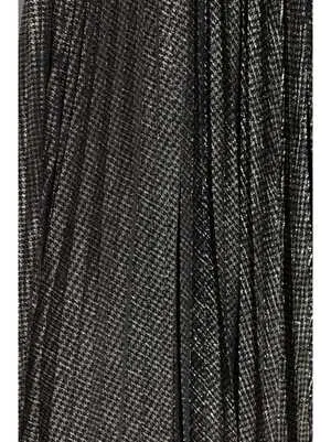 FORTE_FORTE Pleated Houndstooth-print Midi Skirt