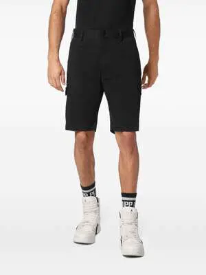 Philipp Plein Logo-plaque Cargo Shorts - Black