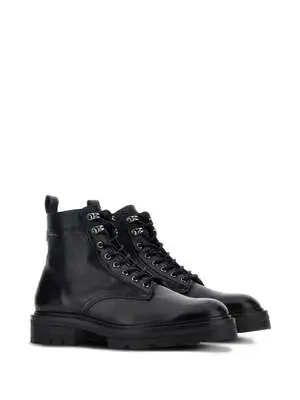 Hogan H673 Leather Boots - Black