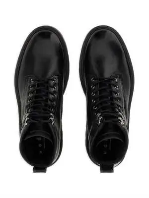 Hogan H673 Leather Boots - Black