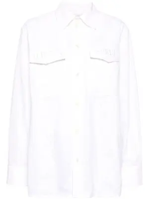 MARINE SERRE Upcycled Twin Pocket Shirt - White