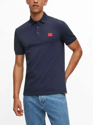 Hugo Logo-patch Cotton Piqué Polo Shirt
