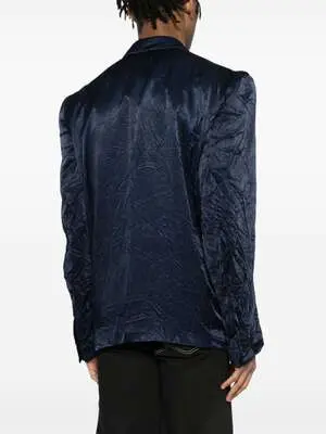 Balenciaga Crinkle-effect Double-breasted Blazer