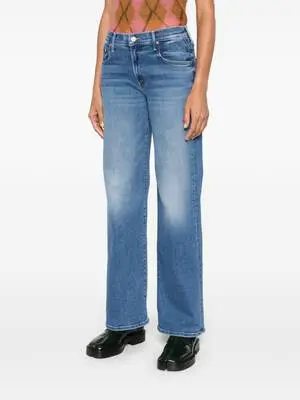 MOTHER The Mid Rise Maven Sneak Jeans - Blue