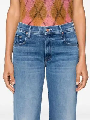 MOTHER The Mid Rise Maven Sneak Jeans - Blue