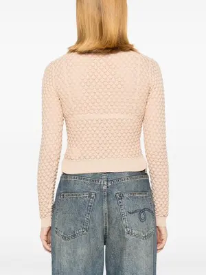 Chloé Cropped Pointelle-knit Jumper