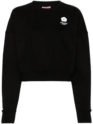 Kenzo Boke Flower-patch Sweatshirt - Black