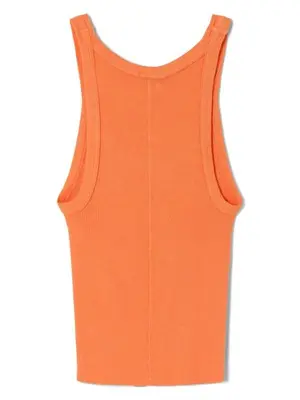 RE/DONE X Hanes Cropped Ribbed Tank Top
