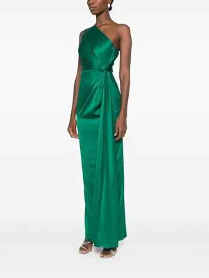 Alex Perry One-shoulder Satin Dress