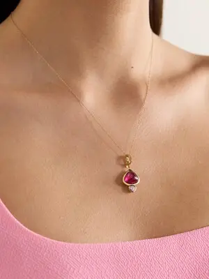 Marina B 18-karat Rubellite And Diamond Pendant