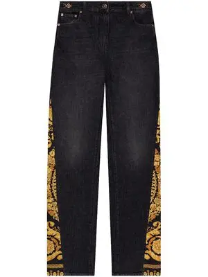Versace Barocco Boyfriend Jeans - Black