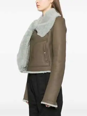 Rick Owens Shearling-lining Biker Jacket