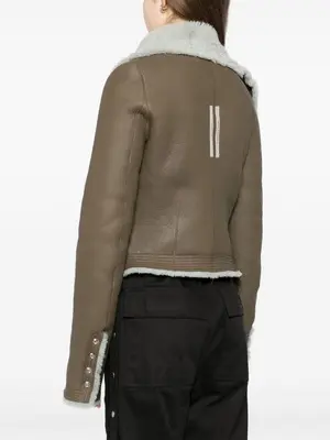 Rick Owens Shearling-lining Biker Jacket