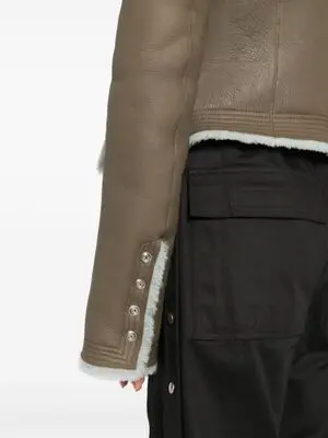 Rick Owens Shearling-lining Biker Jacket