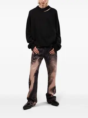 Camper Distressed Knit Sweater - Black