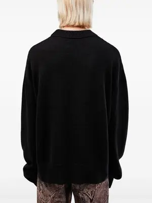 Camper Distressed Knit Sweater - Black
