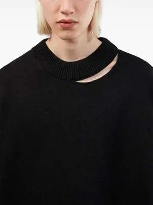 Camper Distressed Knit Sweater - Black