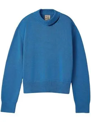 Camper Distressed Knit Sweater - Blue
