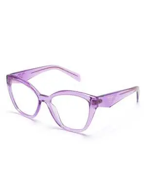 Prada Logo-engraved Eyeglasses - Purple