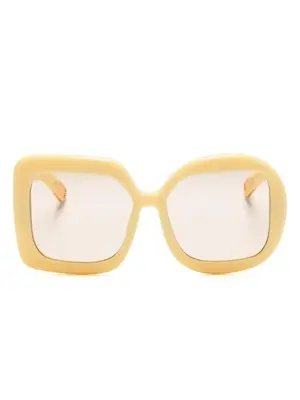Jacquemus Les Carré Rond Sunglasses - Yellow