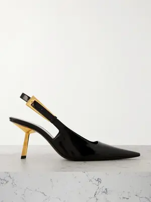 Saint Laurent Lee Leather Slingback Pumps