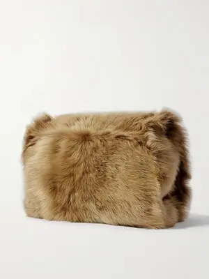 Saint Laurent Niki Shearling Shoulder Bag