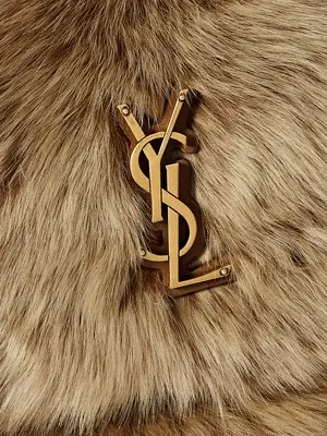 Saint Laurent Niki Shearling Shoulder Bag