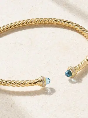 David Yurman Classic Cable Spira Cuff - Gold