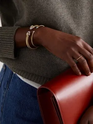 David Yurman Classic Cable Spira Cuff - Gold