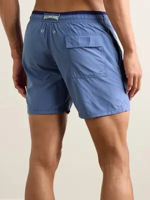 Vilebrequin Moka Straight-leg Mid-length Econyl® Swim Shorts - Blue