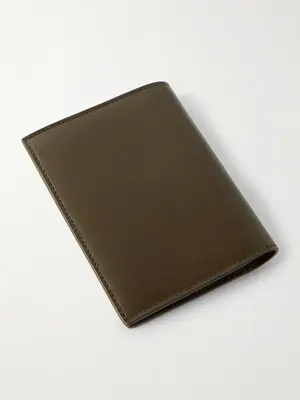 Saint Laurent Logo-print Leather Bifold Wallet - Green