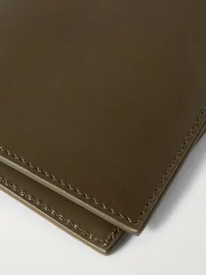 Saint Laurent Logo-print Leather Bifold Wallet - Green