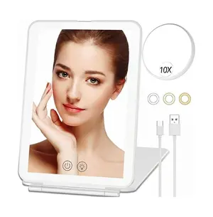 COWIN Magnifying Makeup Mirror With Lights - White