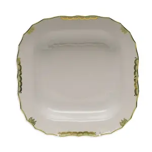 HEREND Square Fruit Dish - Green