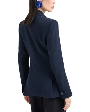 Emporio Armani Notched Lapel Blazer - Dark Navy