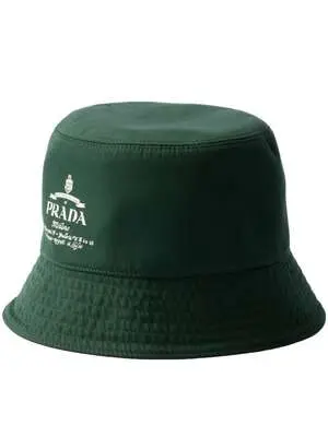Prada Reversible Technical Cotton Bucket Hat - Green